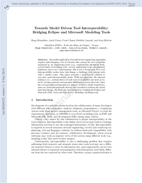 pdf towards model driven tool interoperability bridging eclipse and