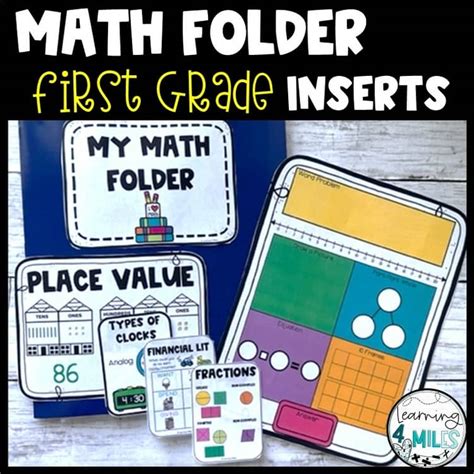 Math Folder Resources First Grade Reference Tools By Learning4miles