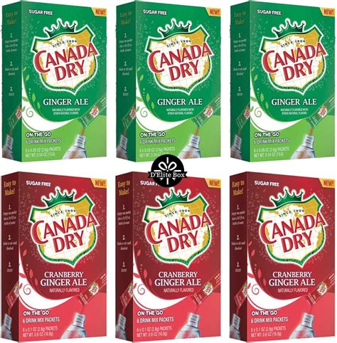 Canada Dry Ginger Ale Powdered Drink Mix 6 Boxes Of 6