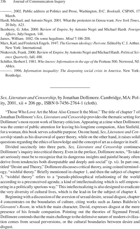 Sex Literature And Censorship Jennifer Harrison 2002