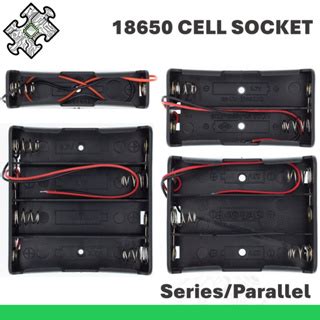 ENGLAB Battery Holder Socket With Wire Multiply Size Options Series And Parallel