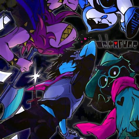 Deltarune Susie Ralsei Kris Lancer By Sasay Aka Undertale Fanart
