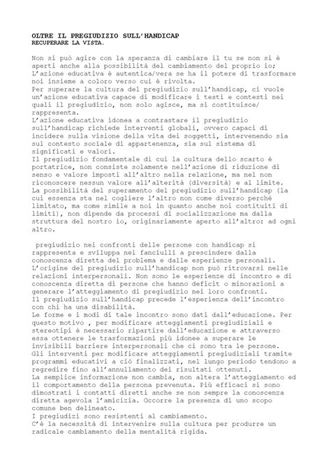 Riassunto Pedagogia Speciale Univr Docsity