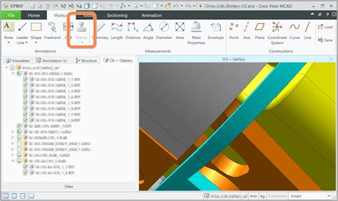 Solved Stamp Tool Greyed Out In Creo View Mcad Ptc Community