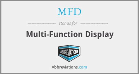 What does MFD stand for?