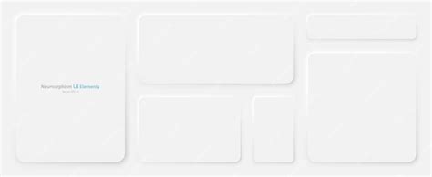 Premium Vector A Set Of Banners In The Neumorphism Style On A White