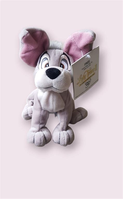 Vintage Disney Lady And The Tramp Scamp Bean Bag Plush Soft Toy With