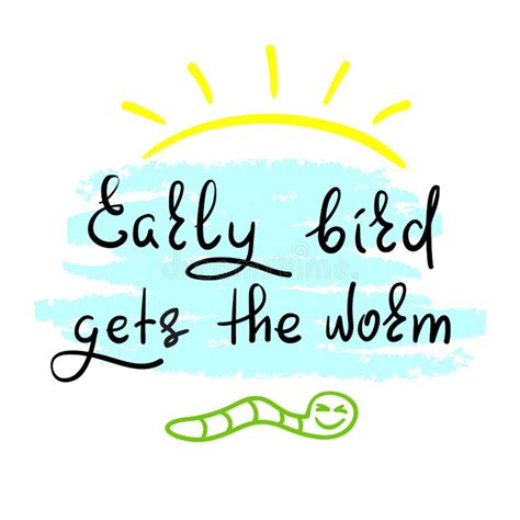 Bird Early Worm Stock Illustrations 136 Bird Early Worm Stock