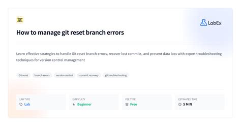 How To Manage Git Reset Branch Errors Labex