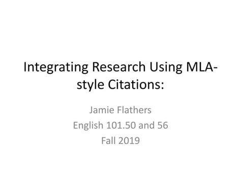 Mla In Text Citations Pptx