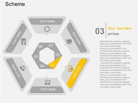 Hexagon With Process Flow Indication Flat Powerpoint Design Powerpoint Slides Diagrams
