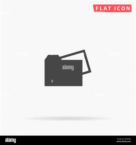 Document Folder Flat Vector Icon Hand Drawn Style Design Illustrations Stock Vector Image Art