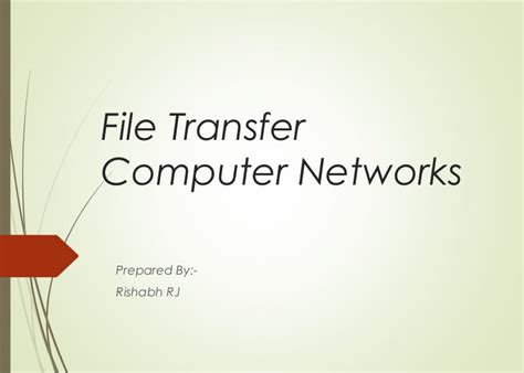 File Transfer Application Layer Computer Networks