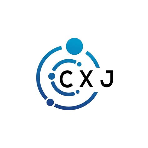 diseño del logotipo de la letra cxj sobre fondo blanco concepto de
