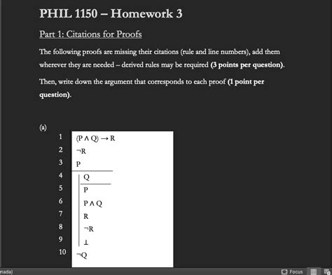 phil 1150 homework 3 part 1 citations for proofs