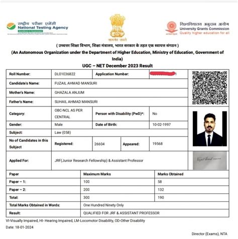 Fuzail Mansuri On Linkedin Happy To Share With You All That I Have Qualified For Net With Jrf
