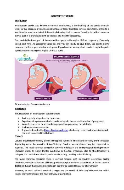 Readings Incompetent Cervix Incompetent Cervix Introduction