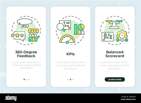 Performance Management Tools Onboarding Mobile App Screen Stock Vector Image And Art Alamy