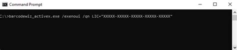 Silent Command Line Installation Barcodewiz