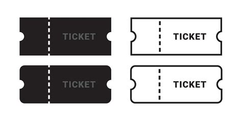 Mockup Tickets Admission Tickets Flat And Linear Style Coupons Or