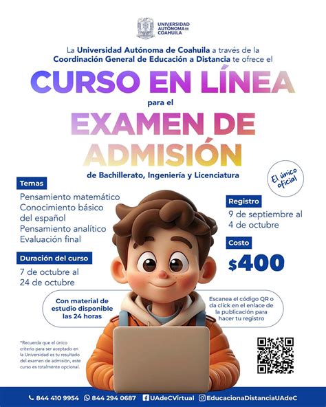Convoca Uadec A Sus Aspirantes A Prepararse Con El Curso En Línea Para