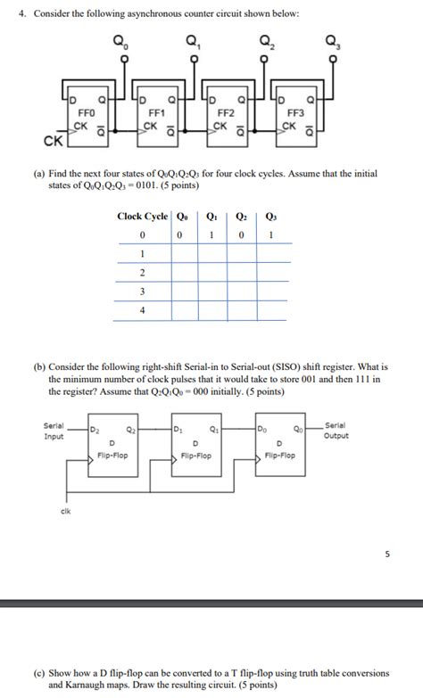 Solved 4 Consider The Following Asynchronous Counter