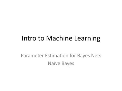 PPT Intro To Machine Learning PowerPoint Presentation Free Download ID