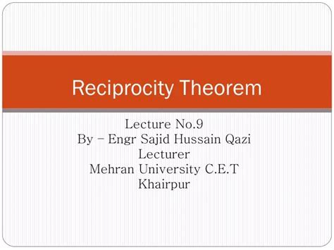 PPT Reciprocity Theorem PowerPoint Presentation Free Download ID 2737162