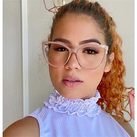 New Vintage Cat Eye Anti Blue Metal Brand Glasses Frames Women Optical
