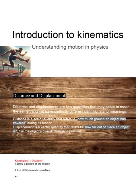 Kinematics Introduction Pdf Velocity Acceleration