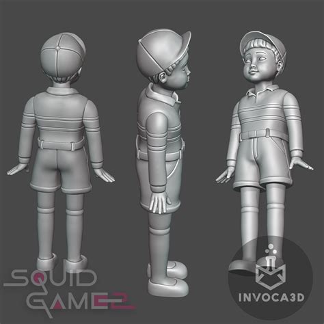 3d File Cheol Su Squid Game Robot Doll Young Hee Male Partner