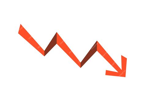 Premium Vector Red Downward Arrow