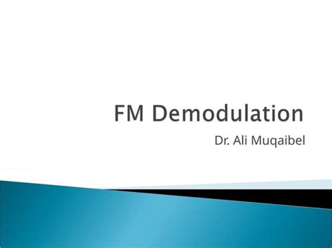 communication course frequency modulation demodulation ppt