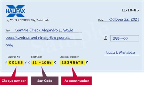 Sort Code 111086 Of Halifax In Leeds