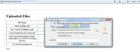 Java Servlet File Download And File Upload Example Java Code Geeks