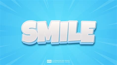 Premium Vector Vector 3d Text Smile Editable Text Effect Font