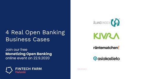 Monetizing Open Banking 2020 Fintech Farm Learn And Connect