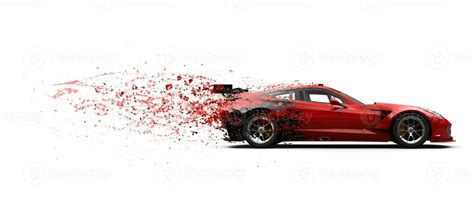 Extreme Super Sports Car Paint Dissolving Effect 31196905 Stock Photo