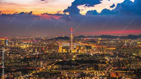 Time Lapse Of South Korea Skyline At Seoul The Best View Of South
