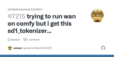 Trying To Run Wan On Comfy But I Get This Sd1tokenizer Permission