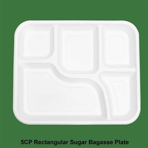 14 Inch 5cp Rectangular Sugar Bagasse Plate At ₹ 8piece In Bengaluru