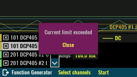 Limit Error In Function Generator Mode Doesn T Always Report Channel Issue Eez Open