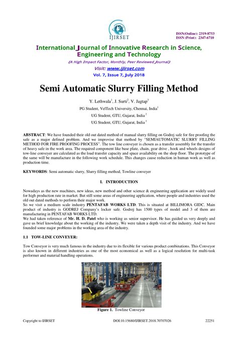 Pdf Semi Automatic Slurry Filling Method