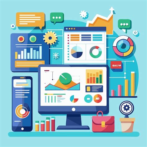 Ux Info Gráfico Dados Gráfico E Gráfico Admin Dashboard Ilustração Vetorial Vetor Premium