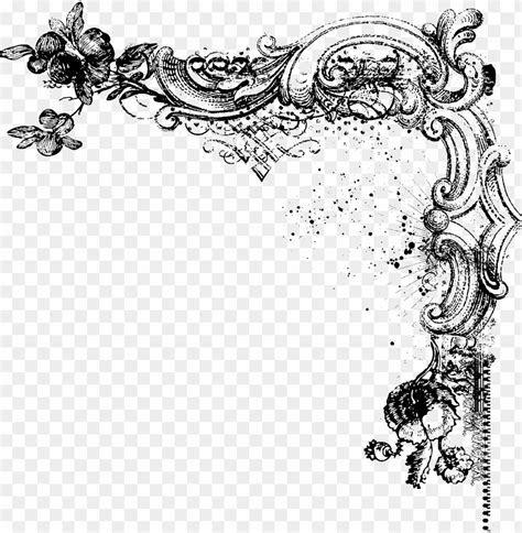 Corner Border Black And White