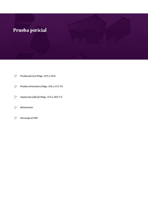 Prueba Pericial Pdf Evidencia Ley Testigo Experto