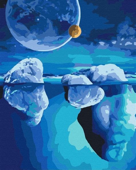 Artnapi 40x50cm Zestaw Do Malowania Po Numerach Kosmos Lodowców