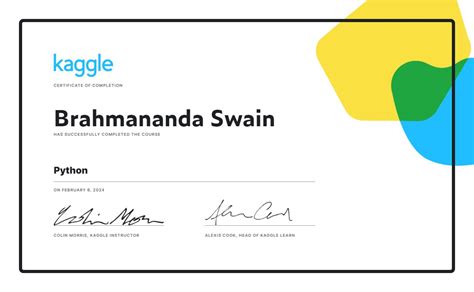 Brahmananda Swain On Linkedin Python Certification Kaggle