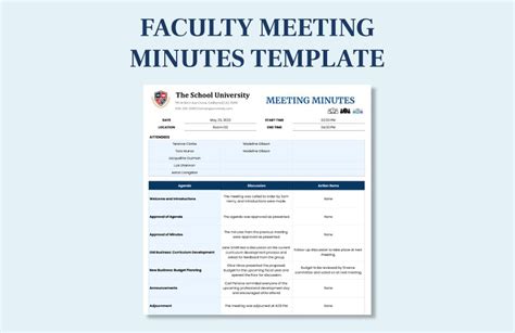 Minutes Template Excel