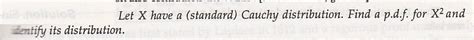 Solved Let X Have A Standard Cauchy Distribution Find A